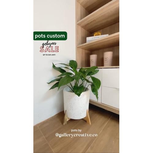 Jual pot terazo 30 cm, pot standing, pot custom warna premium - only ...