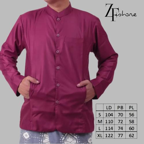 Jual baju koko habaib.baju koko merah lengan panjang model semi jas ...