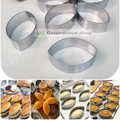 Jual cetakan kue ring roti daun atau ring roti oval runcing bahan ...