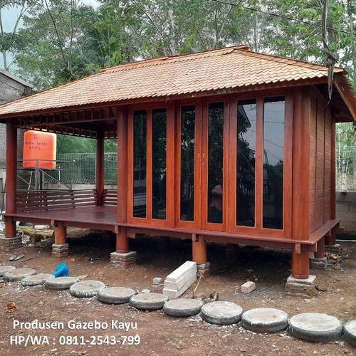 Jual Gazebo Custom Kaca Ukuran Besar 3x5 Meter, Saung Gasebo Rumah ...