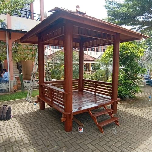Jual Gazebo Kayu Kelapa Saung Minimalis Modern - Kab. Jepara - Frillium ...