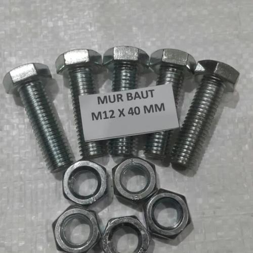 Jual Mur baut putih galvanis M12 / baut mur galvanis M12 Murah - M12 X ...