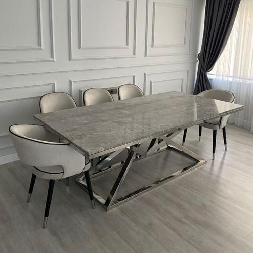 Jual meja makan marmer 6 kursi - dining table marmer luxury - Kab ...