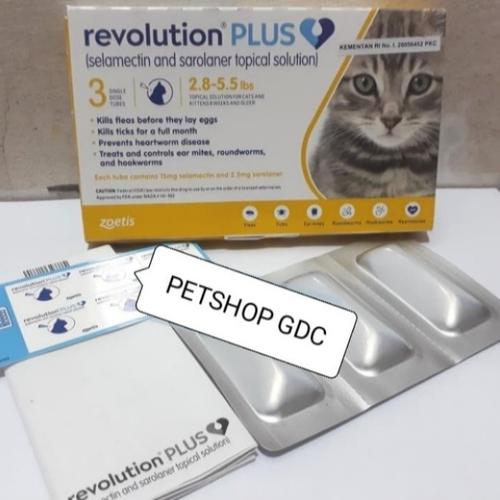 Jual Revolution Cat Kitten Plus 2.8-5.5 Obat Tetes Kutu Kucing 1 BOX ...