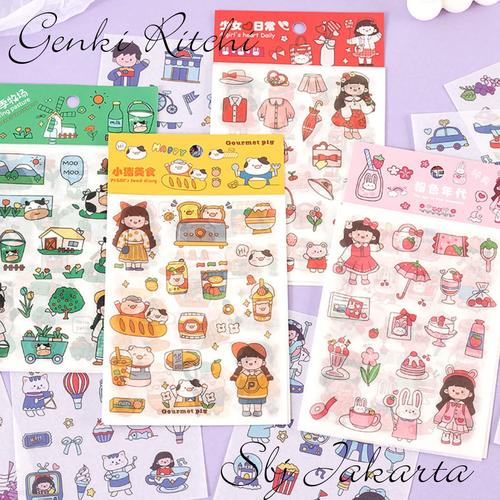 Jual Sticker stiker JAPANESE kawaii lucu 4 lbr utk scrapbook jurnal ...