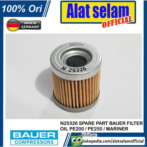 Jual N25326 Spare Part Kompresor Bauer Filter Oil Oli PE200 PE250 ...