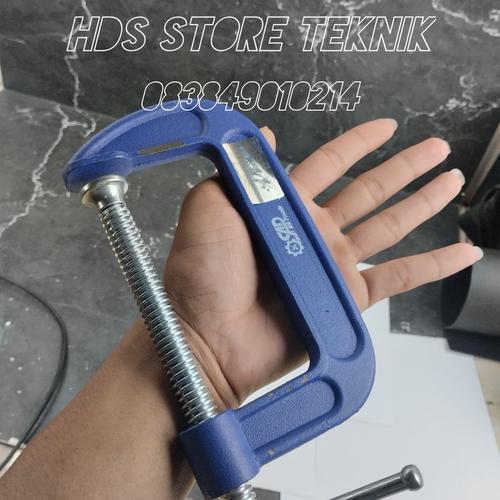 Jual clamp C 4 inch alat penjepit catok besi /clamp C alat presh kayu 4 ...
