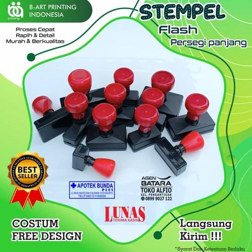 Jual STEMPEL KANTOR SEKOLAH LEMBAGA STEMPEL FLASH PERSEGI PANJANG ...