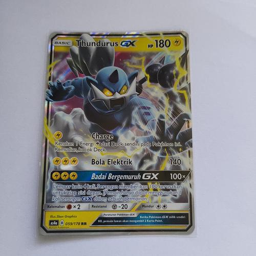 Jual thundurus gx 059/178 RR pokemon cards - Jakarta Utara - The Let's GO!!! Store | Tokopedia
