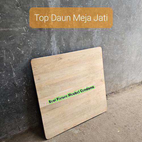 Jual Top meja cafe 80 x 80 x 3cm, meja cafe jati, tob table daun meja ...