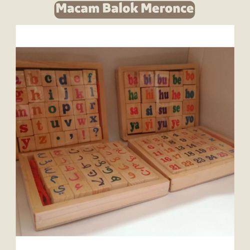 Jual BALOK MERONCE KATA / MAINAN BALOK KAYU - HURUF - Kab. Klaten ...