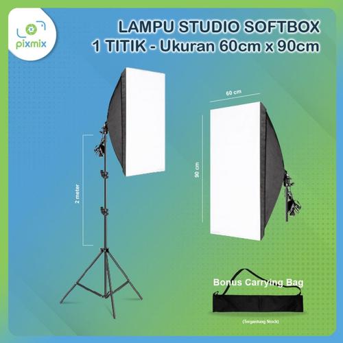 Promo Paket Lampu Studio Foto Softbox 1 titik 60x90cm | Paket dengan ...
