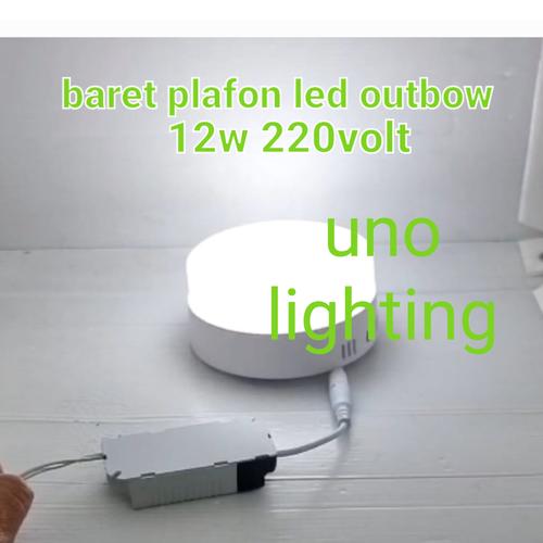 Jual kap baret bulat outbow led 12watt 12w / teras plafon led 12 watt ...