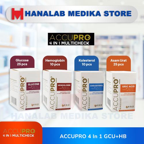 Jual Paket Strip Accupro glucose, uric acid, cholesterol dan hemoglobin ...