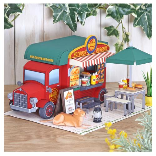 Jual 3D Papercraft Food Truck Mobil Dapur Burger Hotdog Pola Kertas DIY ...