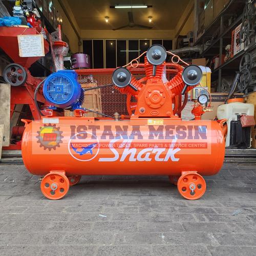 Jual MESIN KOMPRESSOR UDARA ANGIN SHARK 5HP COMPLETE DINAMO MOTOR ...