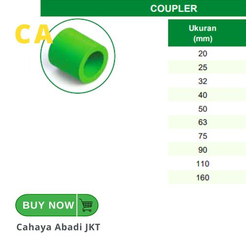 Jual SOK / SOCKET PPR RUCIKA TIGRIS KELLEN 1/2IN 20MM HIJAU - Jakarta ...