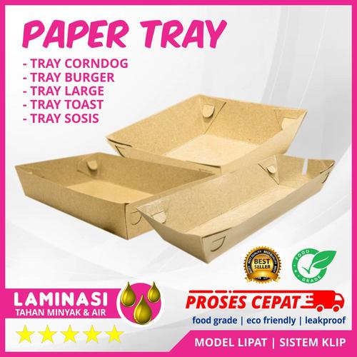 Jual PAPER TRAY L SOSIS BURGER TOAST CORNDOG ALAS MAKANAN KRAFT ...