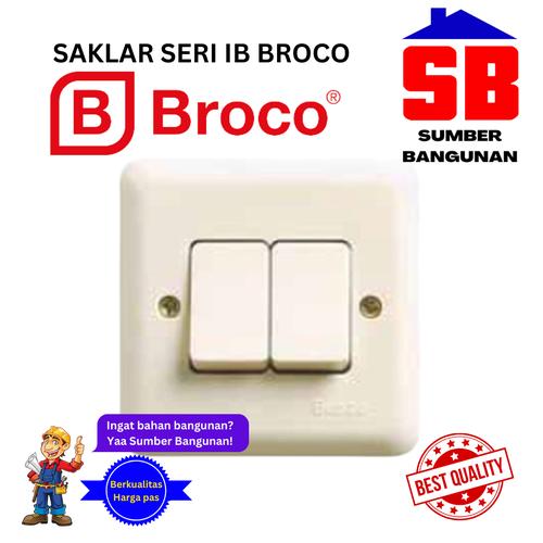 Jual SAKLAR SERI IB BROCO ISI 2 TANAM DINDING DOUBLE - Kab. Purwakarta ...