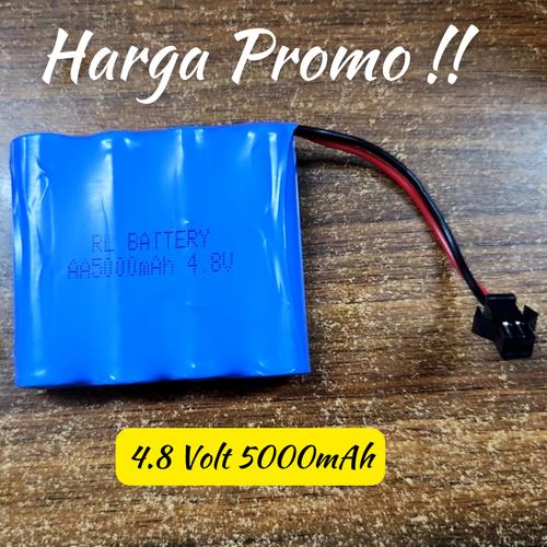 Jual Baterai Mobil Remote Control 4.8V 5000mah Batre RC Cadangan 4.8 ...