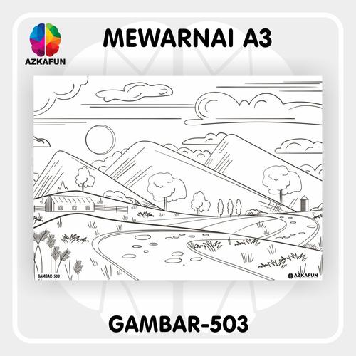 Jual Kertas Mewarnai A3 PEGUNUNGAN - Mewarnai anak - GAMBAR-503 - Kota Tangerang - AZKAFUN ...