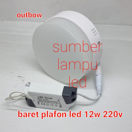 Jual lampu baret plafon led 12w 12watt / teras ceiling led 12 watt 12w ...