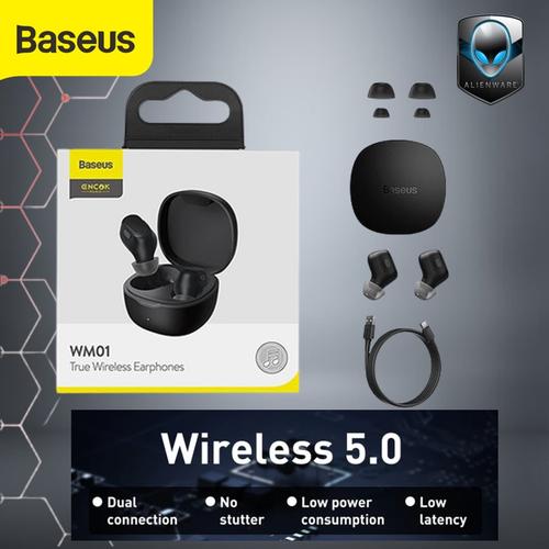 Jual Earphone tws bluetooth BASEUS ENCOK TWS WM01 All Color - Jakarta ...