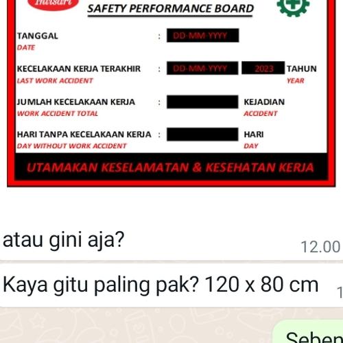Jual hse performance display 120x80 - Papan Keselamatan Kerja SMK3 ...