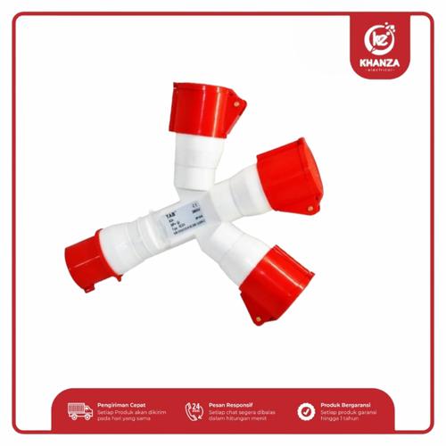 Jual Industrial Socket Plug 4 pin 32A Stopkontak Steker 4 pin 3 cabang ...