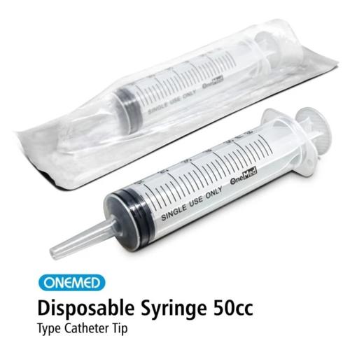 Jual Onemed Feeding syringe 50 cc Chateter tip spuit 50 cc - Jakarta ...