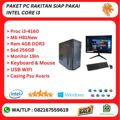 Jual Paket Pc Lengkap i3 Ram 4GB Ssd 256GB Office & Admin Kantor ...