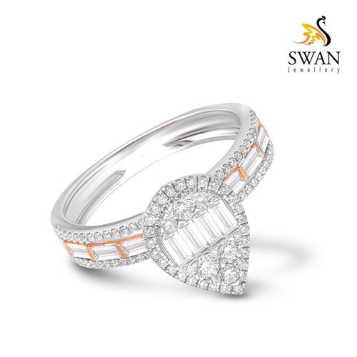Promo Cincin Berlian Baguette Desain Pearshape IMLR1162783 Swan Jewellery Cicil 0% 3x - Jakarta ...