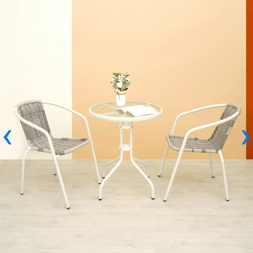 Jual Soleil Krisbow Meja Kursi Teras Outdoor Wicker Coffe Table Chair ...