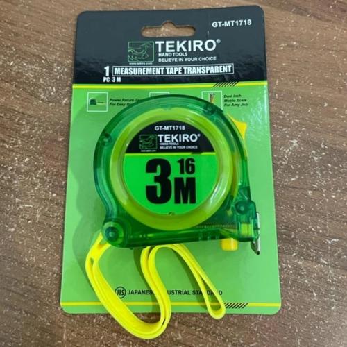 Jual measurement tape transparent meteran tekiro 3 m meteran tarik 3 ...