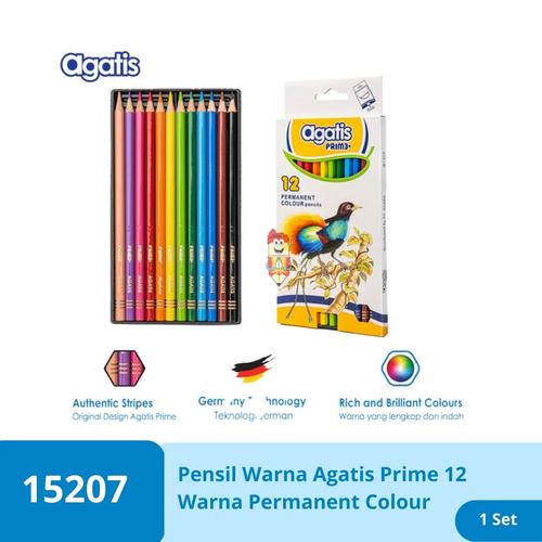 Promo Pensil warna Agatis Premium Prime 12 warna Permanent Colour PH-C ...