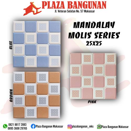Jual MANDALAY 25X25 MOLIS SERIES - PINK, BROWN & BLUE - Kota Makassar ...