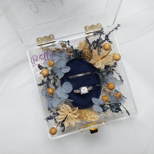 Jual Wedding Ring Box | Kotak Cincin Nikah/Lamaran Preserved Flower ...