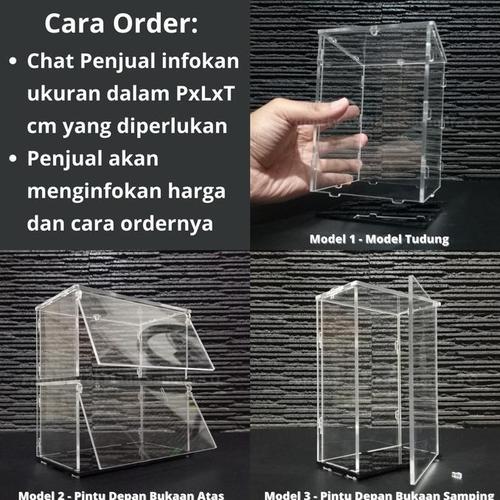 Jual New Display Produk Box Kotak Akrilik Custom Ukuran Pakai Pintu ...