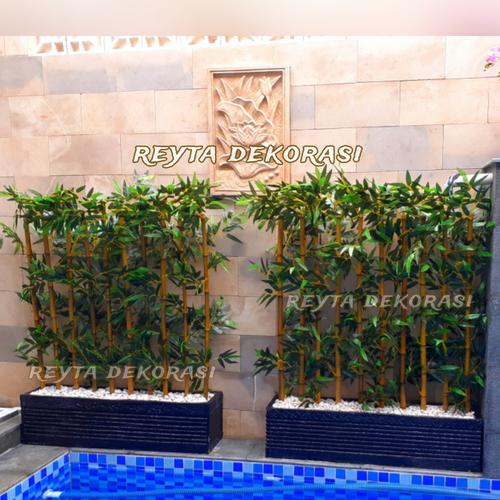 Promo BUNGA PLASTIK ARTIFICIAL HIAS POHON PARTISI BAMBU RIMBUN DAUN ...