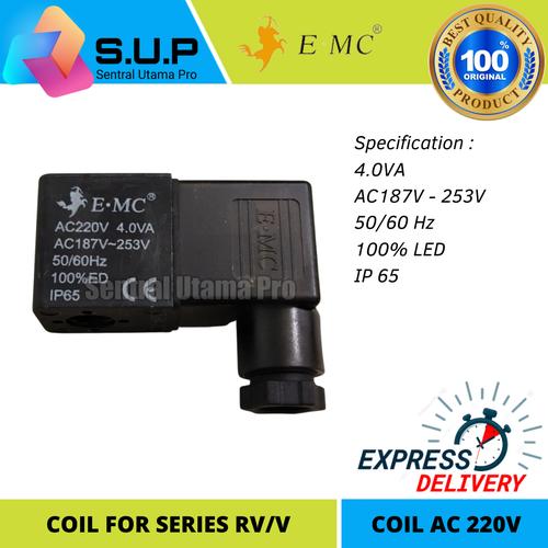 Jual COIL VC2-DT-E2 AC220V FOR SOLENOID VALVE / EMC PNEUMATIC - Jakarta ...
