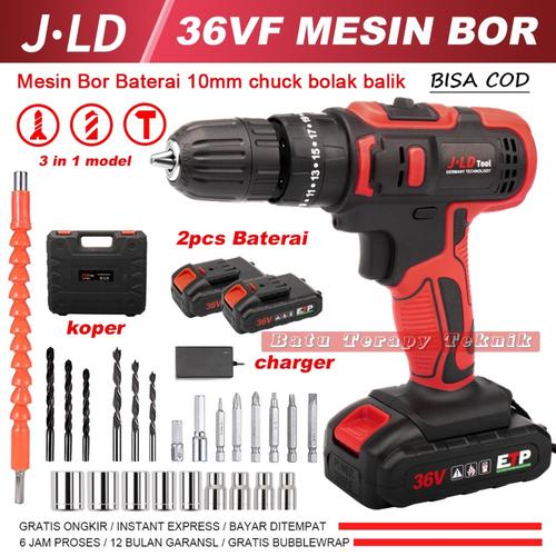 Jual Bor baterai bor cas bor cordless JLD J36V-2 Bisa buat beton besi ...