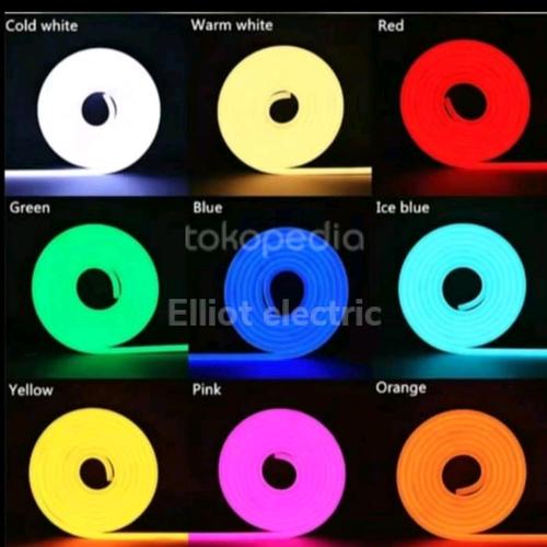 Jual Lampu LED Neon Flex LED Strip Flexible 5 Meter DC 12V IP65 ...