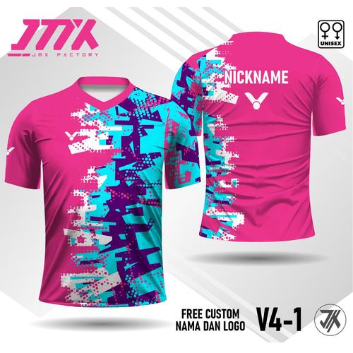 Jual jersey badminton victor lining yonex kaos bulu tangkis free custom ...