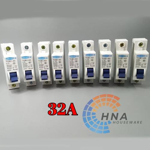 Jual MCB AC TOMZN 1P TOB1-63 230/400V (6A 10A 16A 20A 25A 32A) Original ...