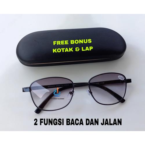 Jual Kacamata Plus Pria 2 in 1 Bisa Jalan Dan Baca Lensa Hitam Pria ...