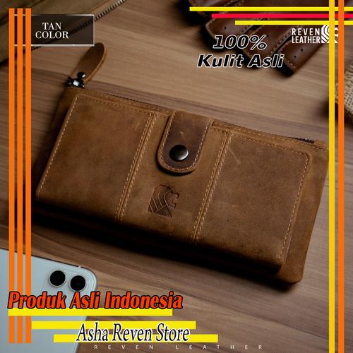 Jual dompet pria cowok kulit asli simpan hp kartu atm dokumen - Kab ...