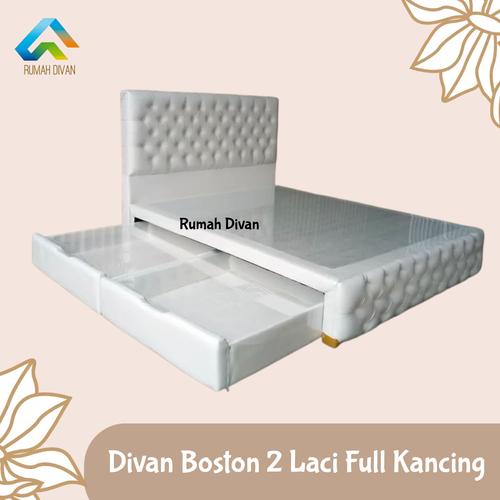 Jual Divan Dipan Tempat Tidur 2 Laci Boston Motif Kancing Depan uk ...
