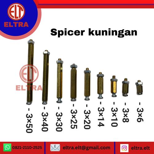 Jual spicer kaki pcb spacer besi kuningan m3 semua ukuran mur baut ...