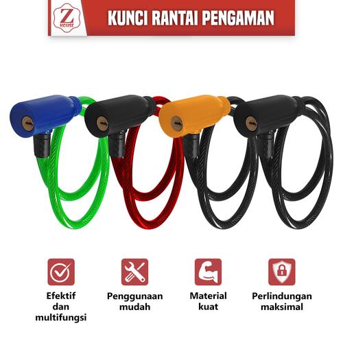 Jual Gembok plus kunci pengaman rantai rante sepeda motor helm Pendek ...