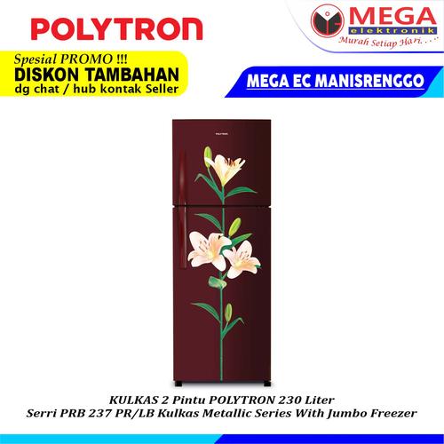 Jual LEMARI ES POLYTRON 2 PINTU PRB-237PR/LB KAPASITAS 230 LITER ...